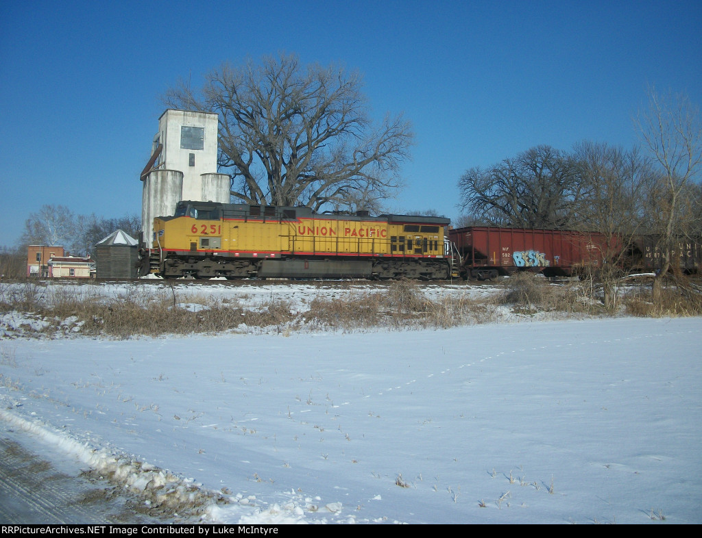 UP 6251 DPU on eastbound UP loaded coal train